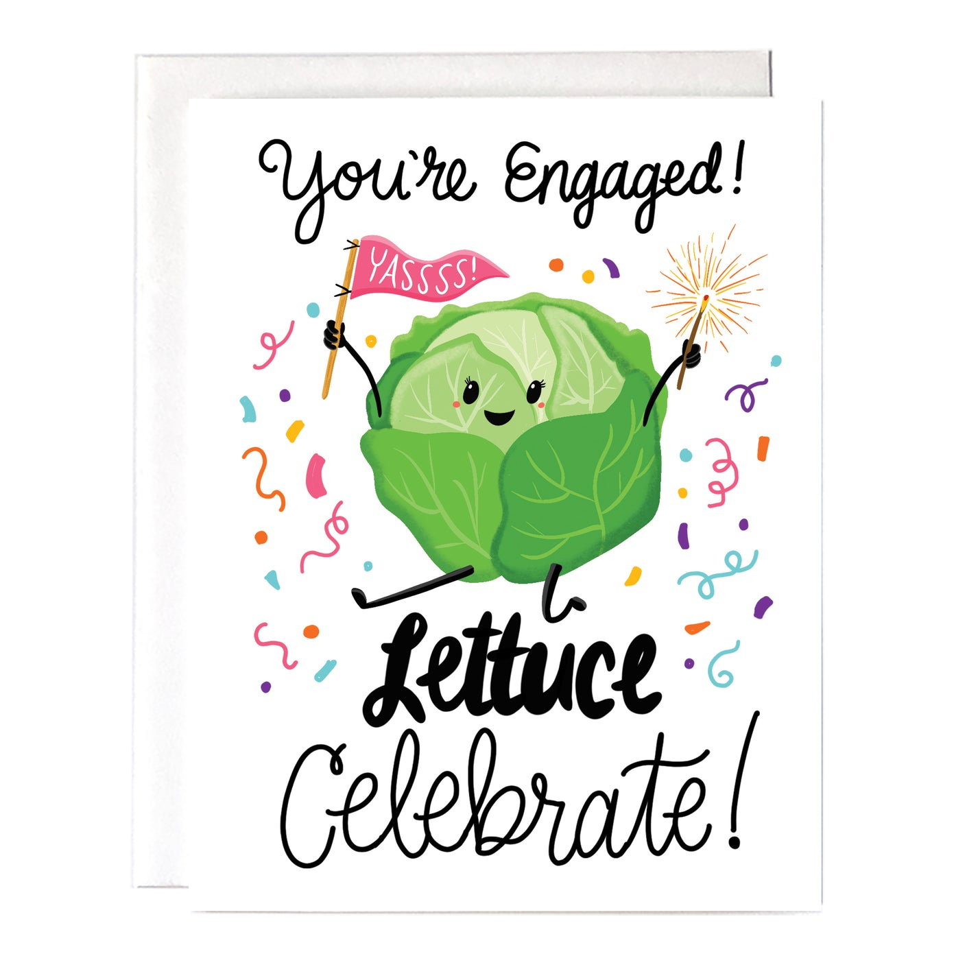 Lettuce Celebrate Engagement Card – Fox Card Co